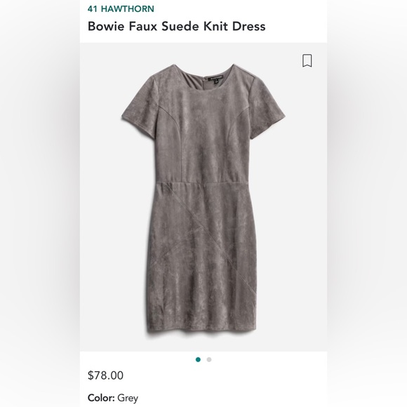 41 Hawthorn | Dresses | 4 Hawthorn Grey Faux Suede Dress | Poshmark